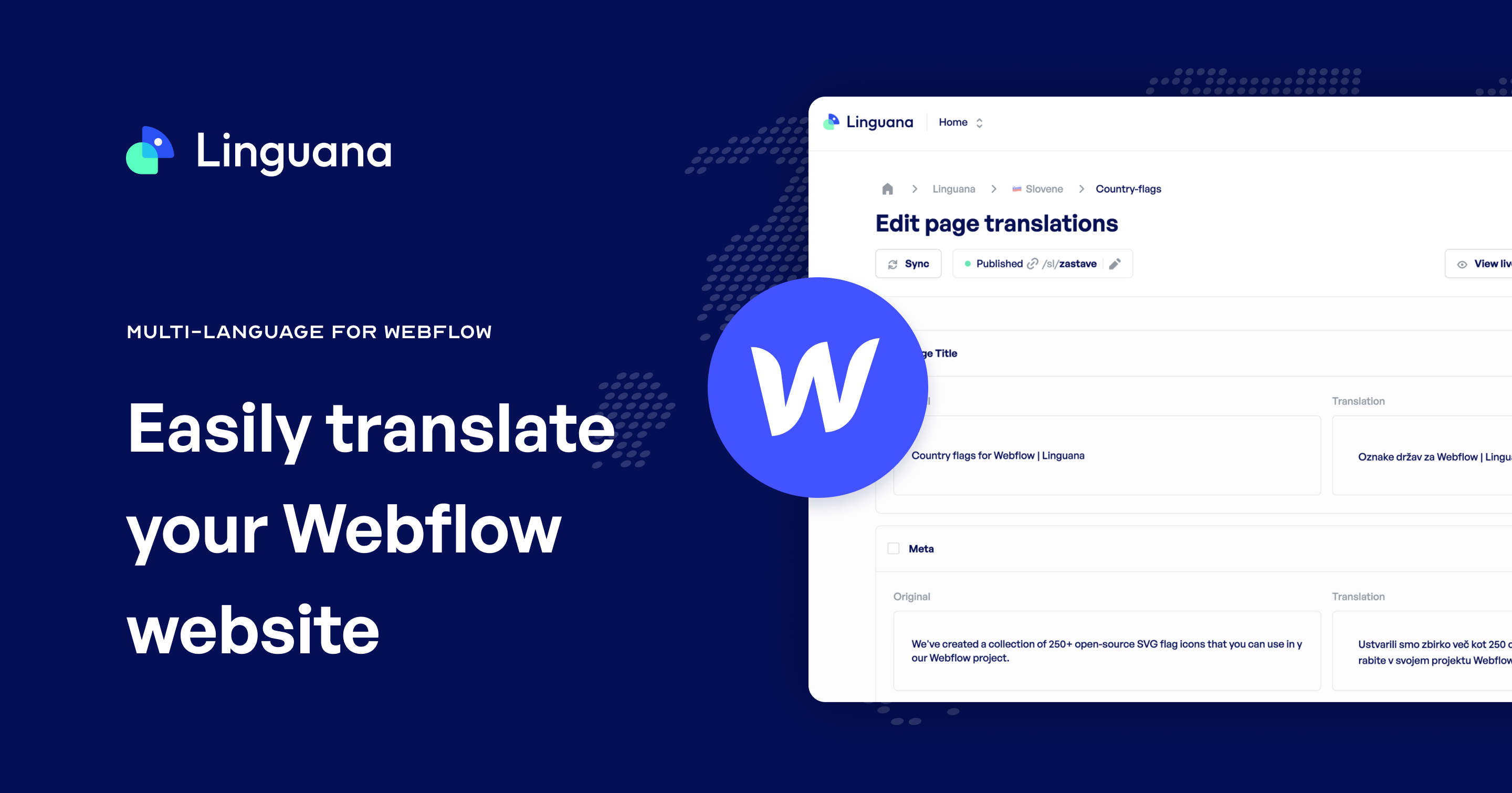 Linguana - Make your Webflow site multilingual